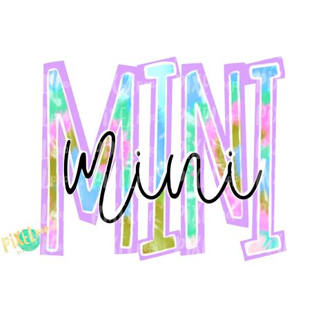 Mini On Mini Tie Dye Lilac Design PNG Sublimation Design Hand Drawn