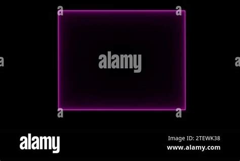 Rectangle Frame Of Energy Neon Smoke Purple Lilac Rectangle On A