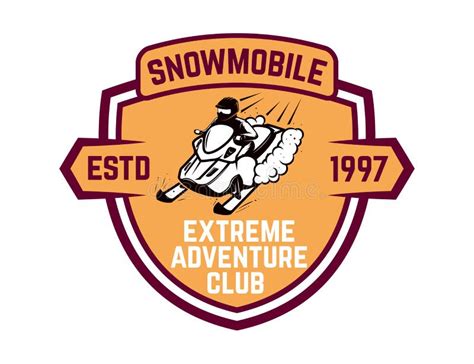 Clube Extremo Da Aventura Emblema Carro De Neve Projete O Elemento Para O Logotipo Etiqueta