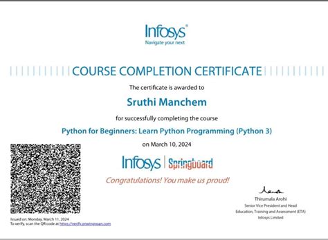 Sruthi Manchem On Linkedin Python Pythonforbeginner Infosys
