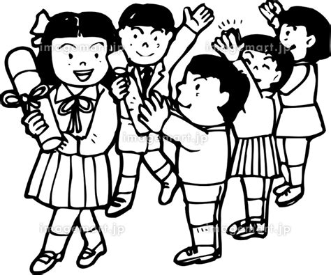 小学卒業生を送る会のイラスト素材 110075926 イメージマート
