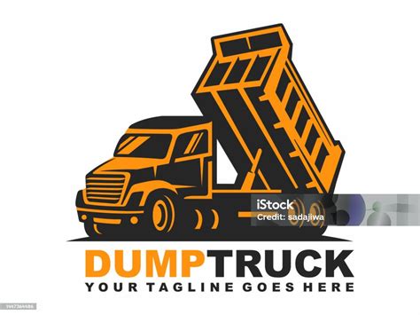 Dump Truck Logo Design Vector向量圖形及更多翻斗車圖片 翻斗車 建築業 交通方式 Istock