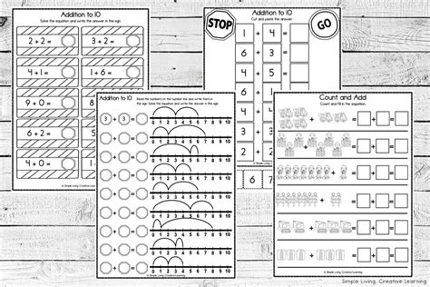 Addition Within Printables Simple Living Creative Learning