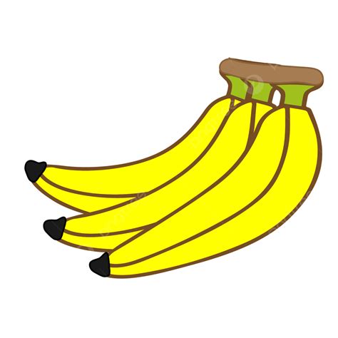 바나나 만화 바나나 Png 요소 간단한 스타일 벡터 초대장 패턴 Png 요소 만화 Png 일러스트 및 벡터 에 대한 무료