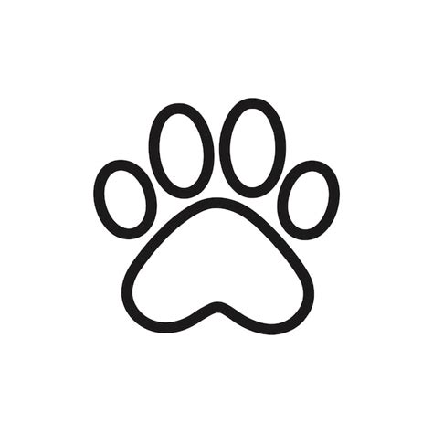 Premium Vector Paw Print Outline