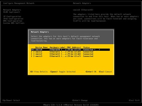 Vmware Esxi 55 Host Yapılandırma Adımları