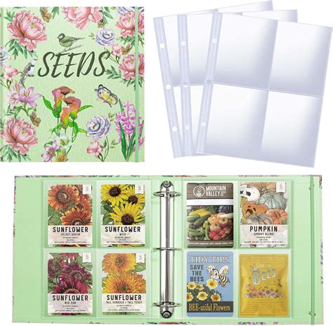 Amazon Com Go Trymo Seed Packet Organizer Kit Pcs Seed Saving Envelopes Pack Clear