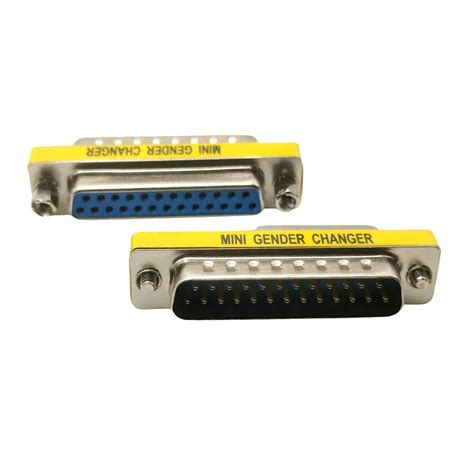 1pc DB25 D Sub 25pin Connectors Mini Gender Changer Adapter RS232 Serial Connector Male To Male