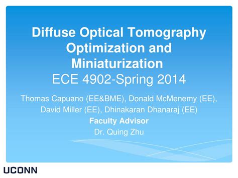 Ppt Diffuse Optical Tomography Optimization And Miniaturization Ece