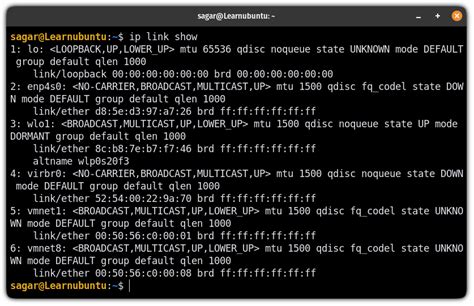 How To List Network Interfaces In Ubuntu