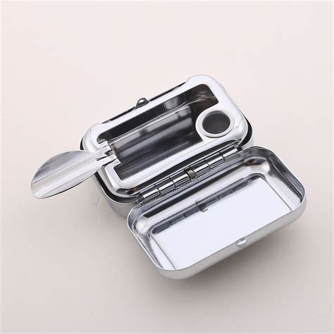 Badu Bg Външен мини преносим метален пепелник за цигари Моден пепелник със заключващ се капак