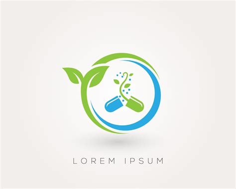 약국 및 의료 로고 디자인 벡터 프리미엄 벡터