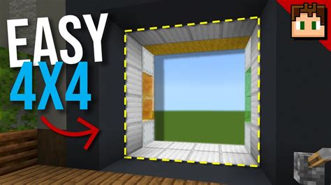 The Simplest 4x4 Door Minecraft Bedrock 121 Tutorial Youtube