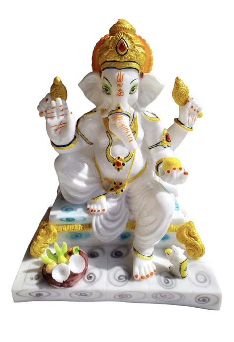 White Marble Ganesh Statue Temple At Rs 2000 In Meerut Id 2852392131430