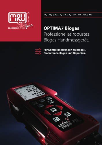 Alle Kataloge und technischen Broschüren von MRU – Messgeräte für ...