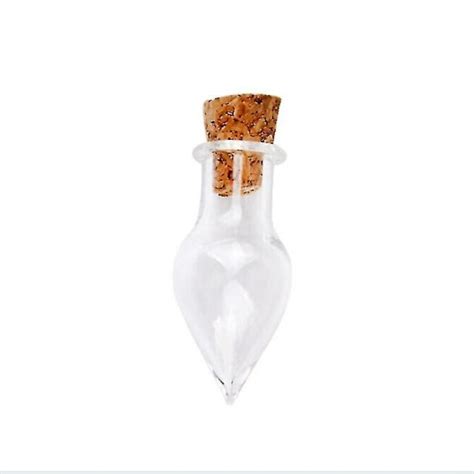 10st droppformad mini önskelapp Craft glasflaskor Burkar med kork