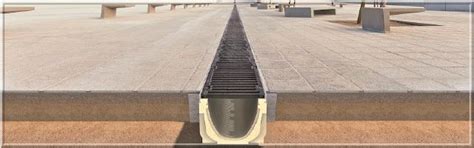 Дождеприемные лотки Compomax Basic полимербетонные