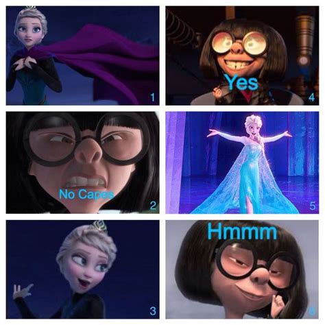 No Capes Edna Mode The Incredibles And Elsa Frozen Edna
