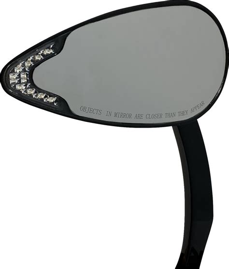 Custom Dynamics Mirror Side View With Led Turn Signal Black Cd M