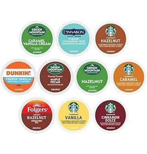 Kupix 30개 향 K Cup 커피 포드 버라이어티 샘플러 스타벅스 헤이즐넛 캐러멜 시나몬 돌체 티몬
