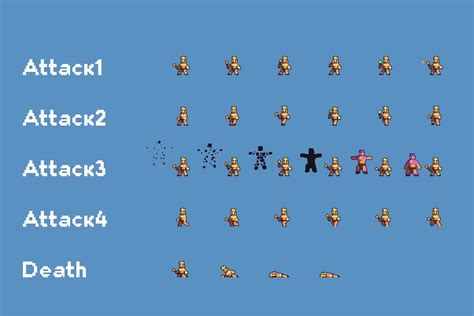 Free Forest Bosses Pixel Art Sprite Sheet Pack