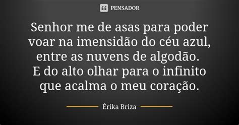 Senhor Me De Asas Para Poder Voar Na Érika Briza Pensador