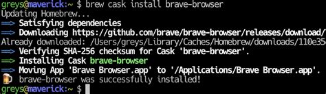 Install Brave Browser With Homebrew