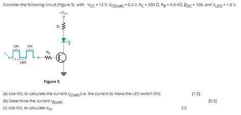 Solved Consider The Following Circuit Figure 5 With Vcc Chegg Com
