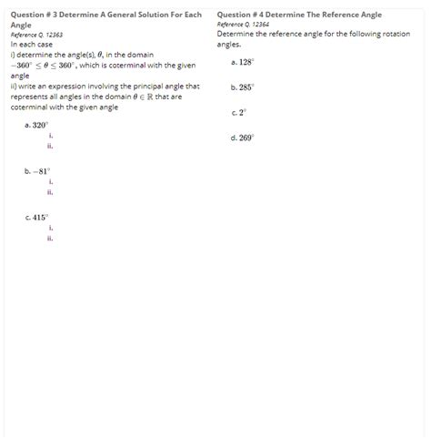 Solved Question Determine The Reference Angle Reference Chegg