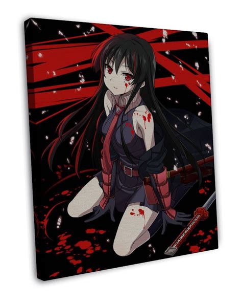 Akame Ga Kill Anime 20x16 Framed Canvas Print