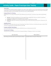 Copy Of U4 Activity Guide Paper Prototype User Testing Name S