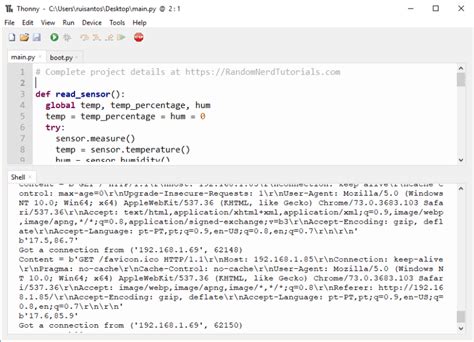 Micropython Esp32 Esp8266 With Dht11 Dht22 Web Server Random Nerd