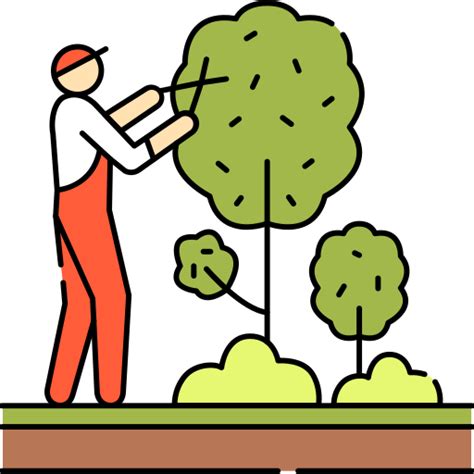 Trimming Generic Thin Outline Color Icon