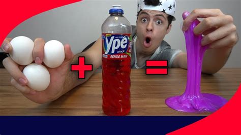 COMO FAZER SLIME SEM COLA EM CASA USANDO APENAS DETERGENTE E OVO YouTube
