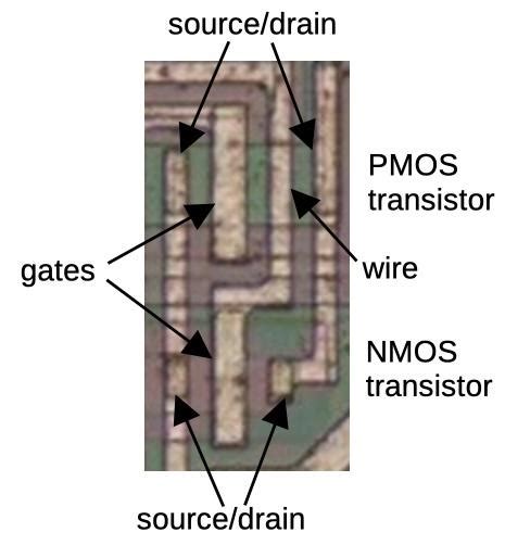 Reverse Engineering CMOS Illustrated With A Vintage Soviet Counter Chip