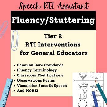 Speech And Language RTI Fluency Stuttering Classroom Interventions