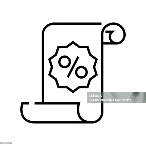 판매 스크롤 선 아이콘 개념 기호 윤곽선 벡터 그림 선형 기호 가격에 대한 스톡 벡터 아트 및 기타 이미지 가격 개성 개념