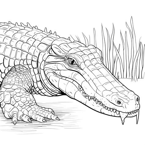 Gro Es Krokodil Happycoloring Net