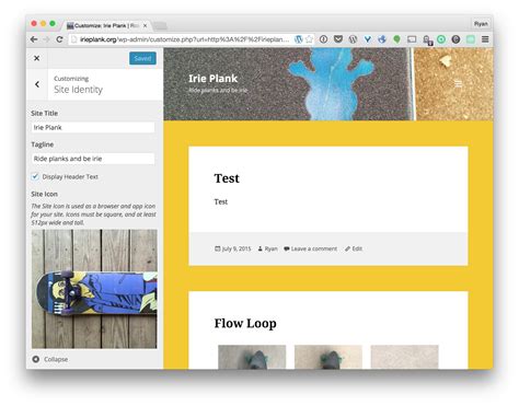 Today In The Nightly Site Icons In The Customizer Editor Patterns