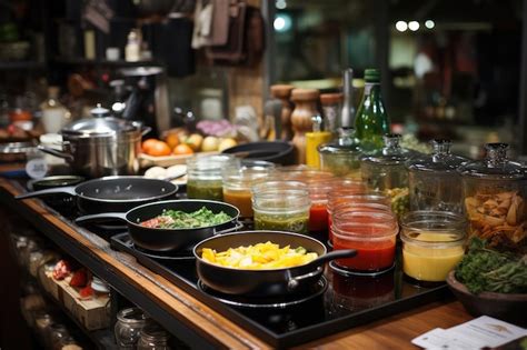 Premium AI Image Inside Kitchen Show Cooking Tools And Utility