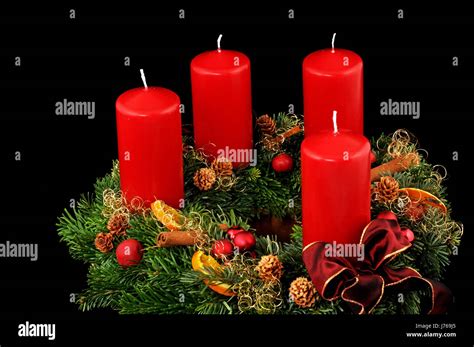 Advent Four Candles Advent Wreath Red Shine Shines Bright Lucent Light