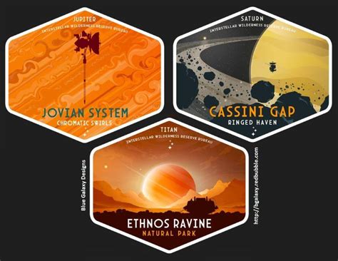 Cassini Gap Badge Interstellar Wilderness Reserve Bureau Series R