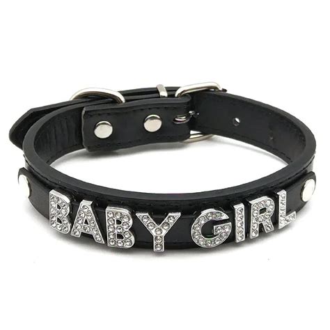 Rhinestone Choker Collars Sissy Joy