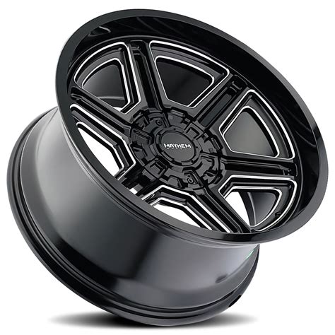 20 Mayhem Wheels 8117 Hermosa Black Milled Off Road Rims MHM067 1