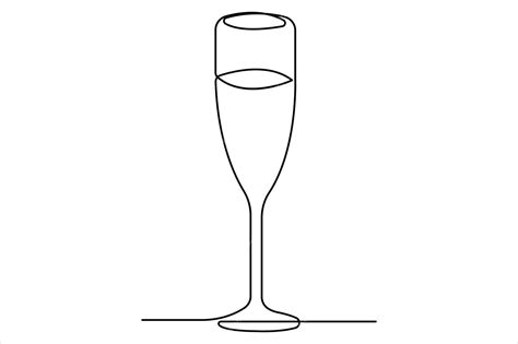Premium Vector Continuous One Single Line Drawing Of Wine Glass