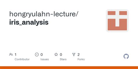 Github Hongryulahn Lectureirisanalysis