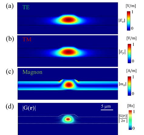 A And B Plots The Field Distributions For The Optical Te And Tm Download Scientific Diagram