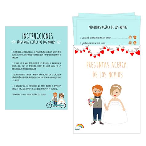 Juego Shower Para Bodas Preguntas Acerca De Los Novios