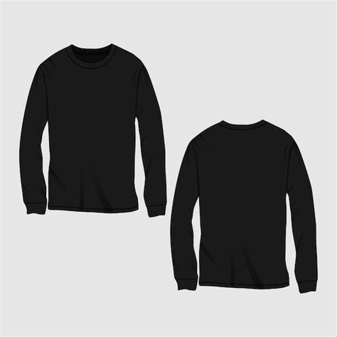 Premium Vector Tshirt Mockup Long Sleeve
