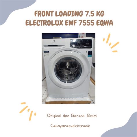 Jual Mesin Cuci Electrolux Ewf7555eqwa Bukaan Depan 1 Tabung 75 Kg